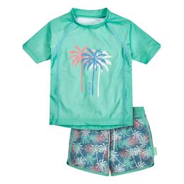 Playshoes UV-Schutz Bade-Set Palmen in mint | Gr.: 134/140