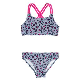 Playshoes UV-Schutz Bikini Leo-Print in grau | Gr.: 134/140