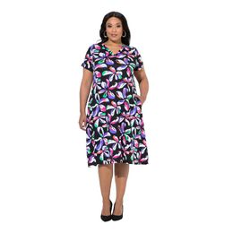 Ulla Popken Midikleid in schwarz | Gr.: 66-68