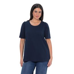 Ulla Popken Shirt in marine | Gr.: 58-60