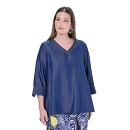 Ulla Popken Bluse in dunkles marine | Gr.: 54-56