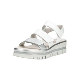 Gabor Sandalen in Silber/Wei&szlig; | Gr.: 42