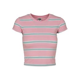 Urban Classics Cropped T-Shirts in girlypink/oceanblue | Gr.: M