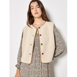 Apricot Reversible Borg Suede Gilet ' ' Damen Gr&ouml;&szlig;e XS braun