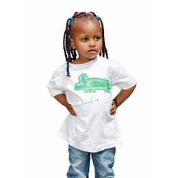 Kipepeo Clothing Shirt 'CRICODILE' Jungen Gr&ouml;&szlig;e 104/110 wei&szlig;