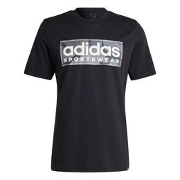 adidas Sportswear Performance Shirt 'Camo Linear' male Black size M