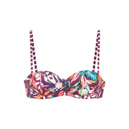 Venice Beach Bikinitop Damen Gr&ouml;&szlig;e 75 aqua / dunkelgr&uuml;n / bordeaux / wei&szlig;