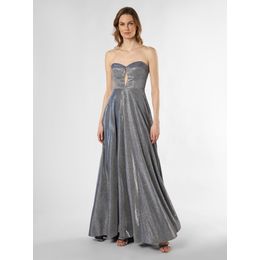 UNIQUE Abendkleid Damen Gr&ouml;&szlig;e 34 silber Winterkleid