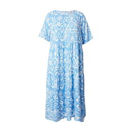 Only Carmakoma Kleid 'CARMarrakesh' Damen Gr&ouml;&szlig;e 44 azur / wei&szlig; Winterkleid