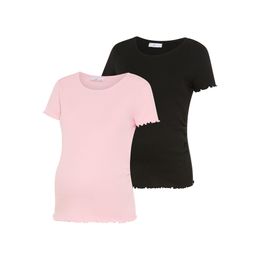 Neun Monate Umstand T-Shirt Damen Gr&ouml;&szlig;e L/XL rosa / schwarz