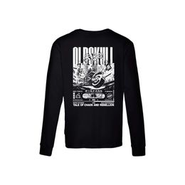 Oldskull Langarmshirt 'Asian Futurism Rider Graphic' Herren Gr&ouml;&szlig;e XL schwarz