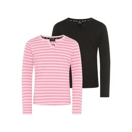 H.i.s Em Shirt M&auml;dchen Gr&ouml;&szlig;e 128/134 pink / rosa / schwarz