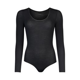 Nur Die Body Micromodal mit Glitzer-Ausschnitt ' Nur Die x KILIAN KERNER ' Damen Gr&ouml;&szlig;e 4XL/5XL schwarz