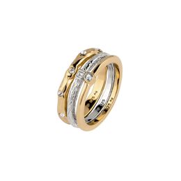 Elli Ring Set 'Bi Color' Damen Gr&ouml;&szlig;e 54 gold / silber