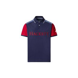 Hackett London Poloshirt 'Heritage' Herren Gr&ouml;&szlig;e M indigo / saphir / rot / wei&szlig;