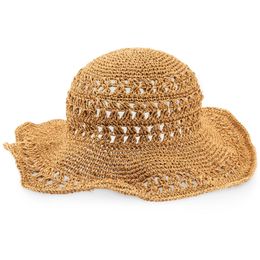 CARE BY ME Damen-Sonnenhut Raffia, natur