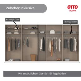Dreht&uuml;renschrank OTTO HOME "Kleiderschrank Schrank Garderobe AGORDO TOPSELLER Schlafzimmer", alpinwei&szlig;, B:136cm T:54cm, Holzwerkstoff, Schr&auml;nke, Dreht&uuml;renschrank, durchdachte Innenausstattung, in 8 Breiten und 2 H&ouml;hen MADE IN GERMANY, Topseller