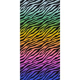 Strandtuch Egeria "Zebra", schwarz, B/L: 75cmx150cm, 1 Stk., Samt, Handt&uuml;cher, 75x150 cm, Velours