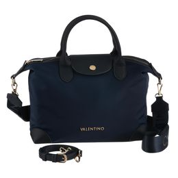 Valentino Handbags Henkeltasche VALENTINO BAGS "JOLLY RE", Damen, Gr. B/H/T: 15cm x 23cm x 32cm, blau, Lederimitat, Textil, Taschen, Damen Schultertasche, Umh&auml;ngetasche mit Logoschriftzug