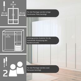 Dreht&uuml;renschrank OTTO HOME "Kleiderschrank Schrank Garderobe AGORDO TOPSELLER Schlafzimmer", alpinwei&szlig;, hochglanz wei&szlig;, B:136cm T:54cm, Holzwerkstoff, Schr&auml;nke, Dreht&uuml;renschrank, durchdachte Innenausstattung, in 8 Breiten und 2 H&ouml;hen MADE IN GERMANY, Topseller