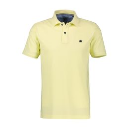 Lerros Herren Poloshirtlemon water, Gr. XL, unifarben, Single Jersey, Obermaterial: 60% Baumwolle, 40% Polyester, Shirts, mit Logo-Stickerei, kurzarm