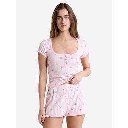Etam Pyjamashort 'Katell' Damen Gr&ouml;&szlig;e XL gr&uuml;n / rosa / purpur Winterkleid