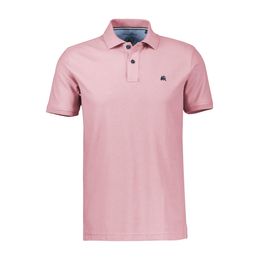 Poloshirt Lerros, Herren, Gr. XXL, vivid rose, Single Jersey, Obermaterial: 60% Baumwolle, 40% Polyester, unifarben, normal h&uuml;ftbedeckend, Rundhals, Shirts, mit Logo-Stickerei, kurzarm