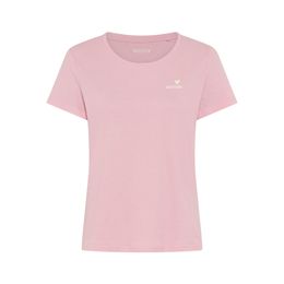 T-Shirt Mustang, Damen, Gr. L, cameo pink, Jersey, Obermaterial: 100% Baumwolle, normal normal, Rundhals, Shirts T-Shirt, Trageangenehme Baumwollqualit&auml;t