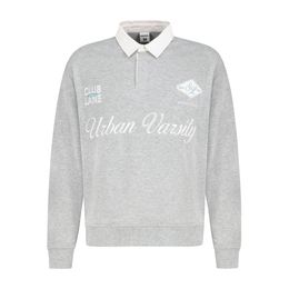 Sublevel Sweatshirt Herren Gr&ouml;&szlig;e M graumeliert / wei&szlig;