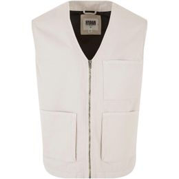 Steppweste Urban Classics "Urban Classics Herren Organic Cotton Vest", Herren, Gr. L, cloud, 100% Baumwolle, Westen Steppweste