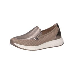 Slipper Caprice "Caprice Slipper Leder/Textil", Damen, Gr. 36, taupe, Leder, Textil, Schuhe Slipper