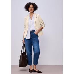 Kurzblazer Street One, Damen, Gr. 36, smoke beige, Stoff, Obermaterial: 100% Polyester; Futter: 100% Polyester, unifarben, normal normal, V-Ausschnitt, abgesteppt, Blazer Kurzblazer, mit Reverskragen