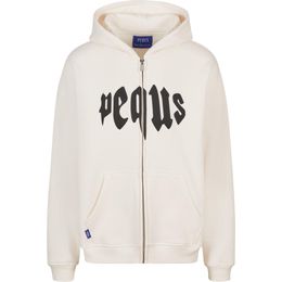 PEQUS Sweatjacke Herren Gr&ouml;&szlig;e M creme / schwarz