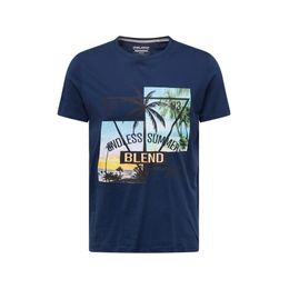 Blend T-Shirt Herren Gr&ouml;&szlig;e M navy / himmelblau / pastellorange / schwarz
