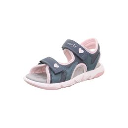 Superfit Sandale 'Pebbles' M&auml;dchen Gr&ouml;&szlig;e 25 dunkelblau / rosa