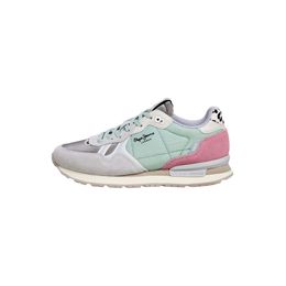 Pepe Jeans Sneaker 'Brit Glen' Damen Gr&ouml;&szlig;e 37 grau / hellgrau / mint