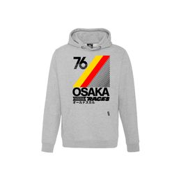 Oldskull Kapuzensweatshirt 'Retro Japan City' Herren Gr&ouml;&szlig;e M grau