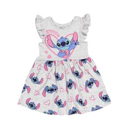 Disney Kleid 'Lilo & Stitch' M&auml;dchen Gr&ouml;&szlig;e 116 indigo / hellblau / hellgrau / pink