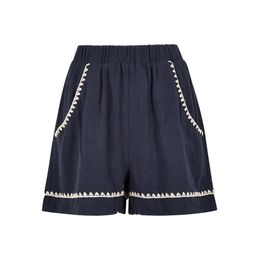 Apricot Stitch Detail Linen Blend Shorts ' ' Damen Gr&ouml;&szlig;e 40 navy