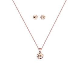 Elli Schmuckset 'Kristall' Damen Gr&ouml;&szlig;e 45 rosegold