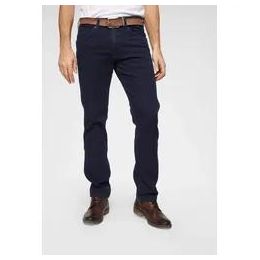Stretch-Jeans Wrangler "Greensboro", Herren, Gr. 33, L&auml;nge 32, blau (blau, schwarz), Denim/Jeans, Obermaterial: 74% Baumwolle, 26% Elastomultiester, straight fit lang, Jeans, Regular Straight fit