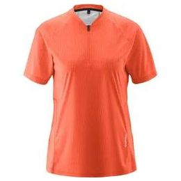 Radtrikot Gonso "Adventure Jersey Soft Touch W", Damen, Gr. 44, rot (hellrot), 100% Polyester, Rundhals, Trikots, Angenehmes, weiches Tragegef&uuml;hl