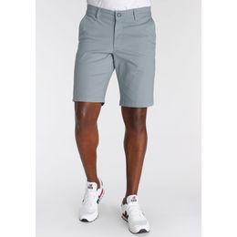 Chinoshorts DELMAO, Herren, Gr. 36, N-Gr, grau, Obermaterial: 98% Baumwolle, 2% Elasthan, unifarben, normal kniefrei, Hosen Chinoshorts, mit Details