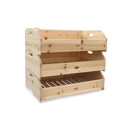 Habau Holz Stapelkiste &raquo;Maxi&laquo;, im 3er Set, je Vorratskiste 59 x 38 x 18 cm"" 100374475