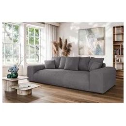 Big-Sofa Home Affaire "LAKESIDE 3-Sitzer Schlafsofa mit Bettkasten, Breite 256,5 cm", dunkelgrau, B:256,5cm H:82cm T:122cm, 83% Polyester, 17% Nylon, Sofas, Big-Sofa, Liegefl&auml;che 168,5x195 cm, hoher Sitzkomfort, Ma&szlig;e B/T/H: 256/122/82cm