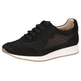 Sneaker Peter Kaiser "Peter Kaiser Sneaker Leder/Textil", Damen, Gr. 38,5, schwarz, Leder, Textil, Schuhe Sneaker