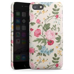DeinDesign iPhone SE (2020) Handy Premium Case Smartphone Handyh&uuml;lle Schutzh&uuml;lle gl&auml;nzend Vintage Ornament Flowers Premium Case