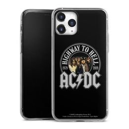 DeinDesign iPhone 11 Pro Handy Slim Case Silikon Handyh&uuml;lle transparent H&uuml;lle extra d&uuml;nn Acdc Rock Official Licensed Product Silikon Slim Case