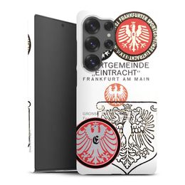 DeinDesign Galaxy S25 Ultra Handy Premium Case Smartphone Handyh&uuml;lle Schutzh&uuml;lle matt Retro Eintracht Frankfurt Official Licensed Product Premium Case