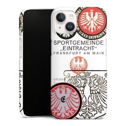 DeinDesign iPhone 14 Handy Premium Case Smartphone Handyh&uuml;lle Schutzh&uuml;lle matt Retro Eintracht Frankfurt Official Licensed Product Premium Case